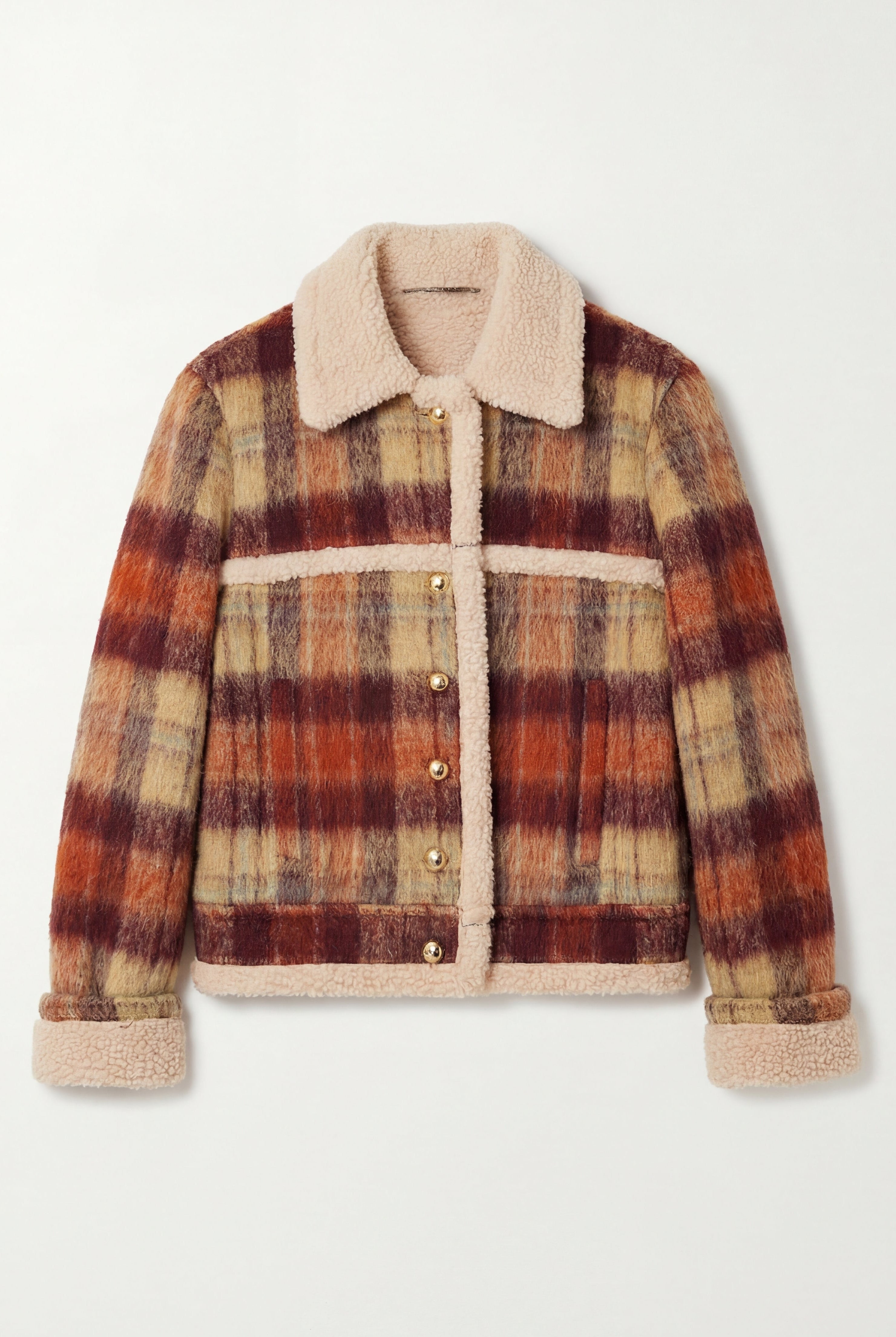 Plaid Shearling Jacket – bocnyc