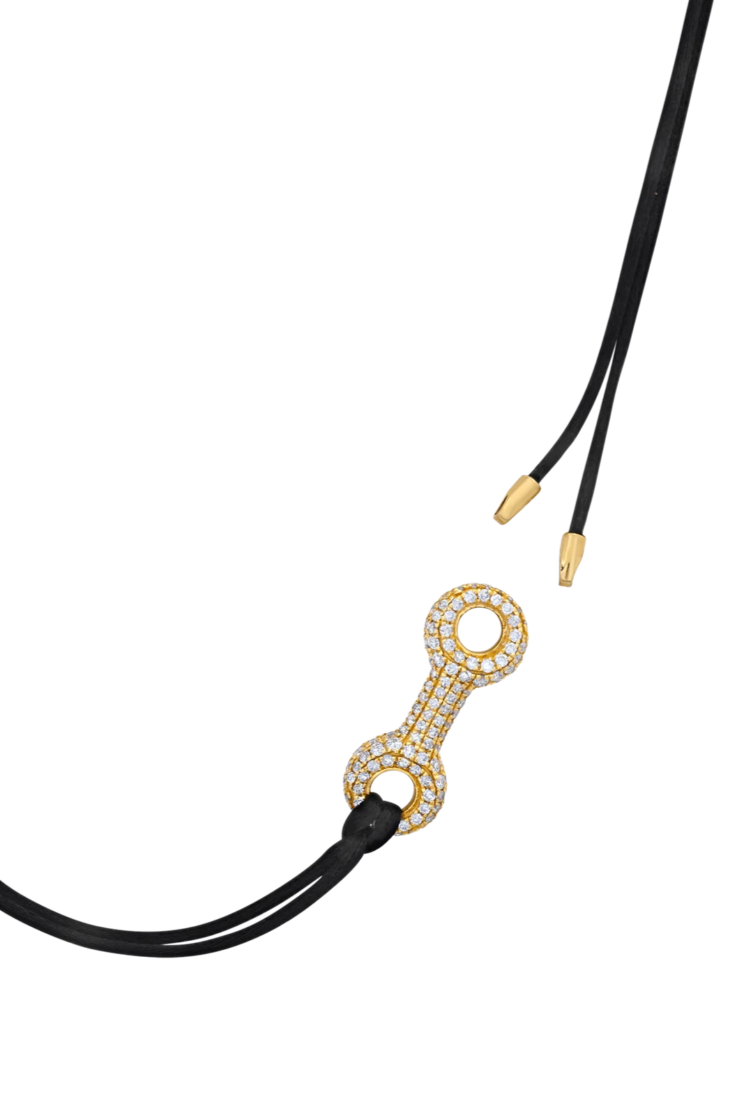 Double Beam Link with White Pavé Diamonds – bocnyc